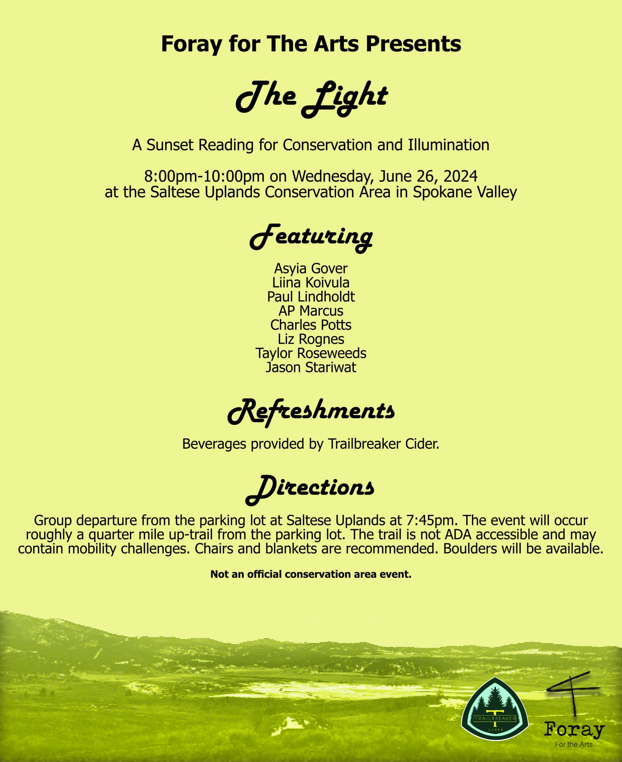 Upcoming Foray Event: The Light – Greg Bem